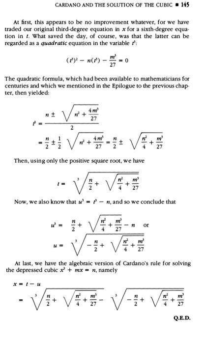 Solved Use cardanos rule for solving the depressed cubic | Chegg.com