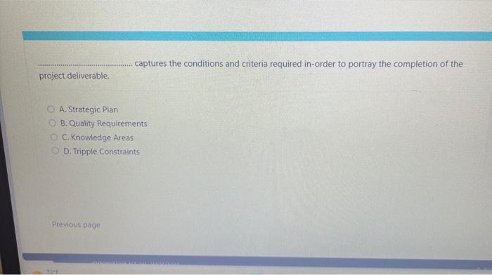 Solved captures the conditions and criteria required | Chegg.com