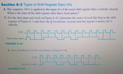 Solved Section 8-2 ﻿Types of Shift Register Data I/Os4. ﻿The | Chegg.com
