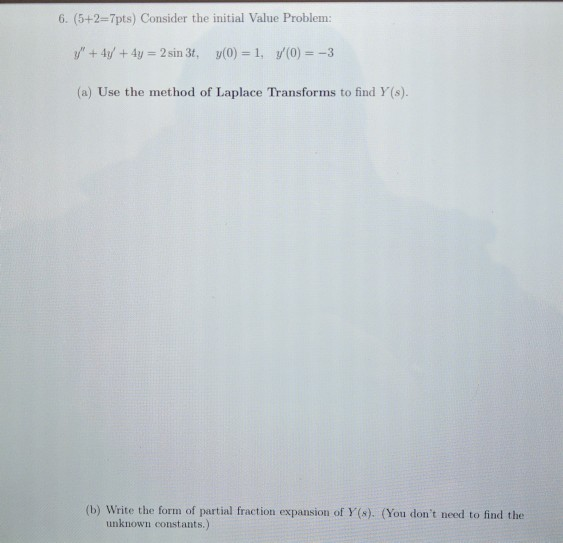 Solved 6. (5+2=7pts) Consider the initial Value Problem: 1+ | Chegg.com