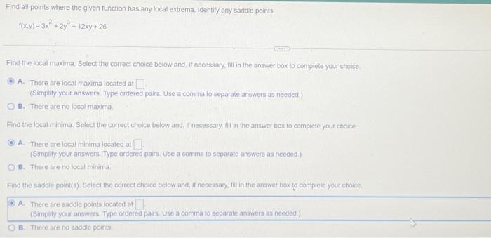 Solved Find all points where the given function has any | Chegg.com