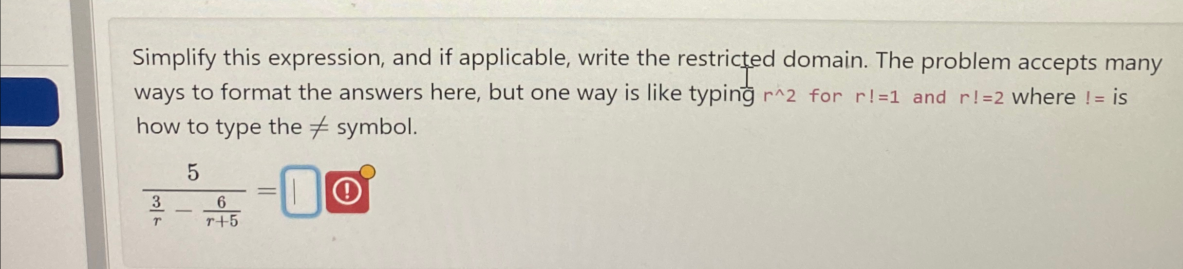 Solved Simplify this expression, and if applicable, write | Chegg.com