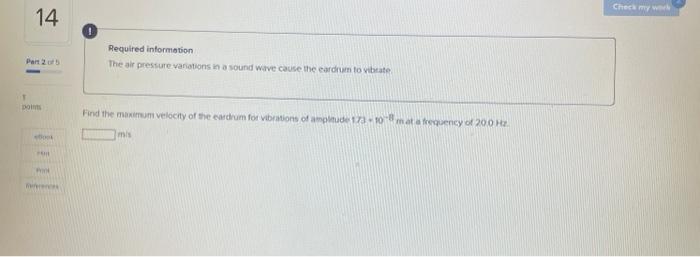 Solved Required informetion The alr pressure vartations in a | Chegg.com