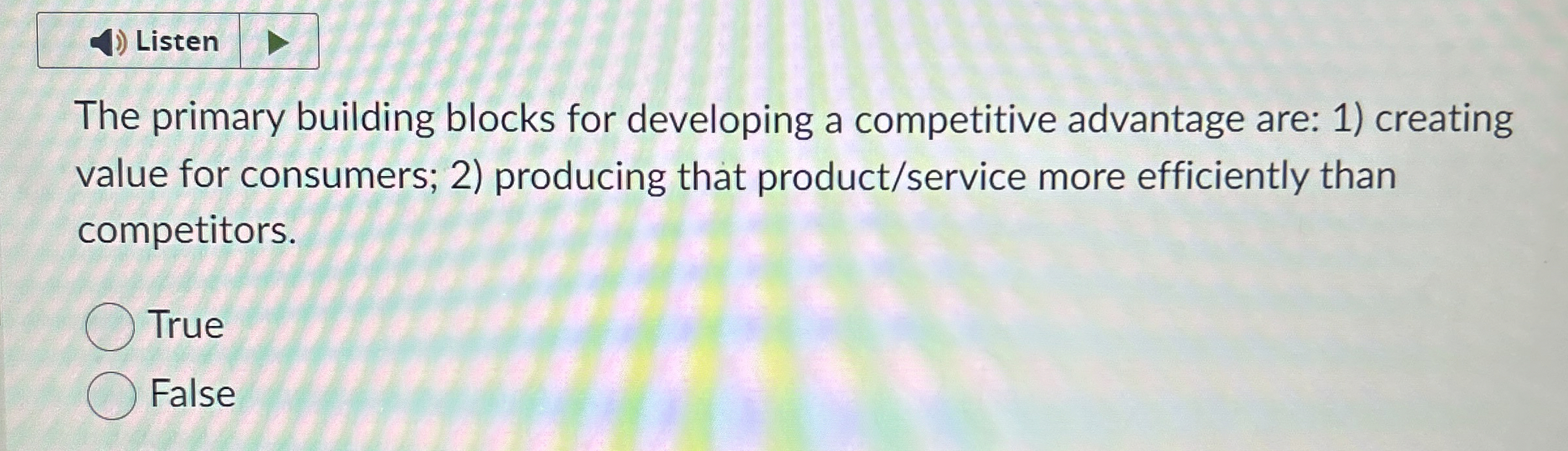 Solved ListenThe primary building blocks for developing a | Chegg.com