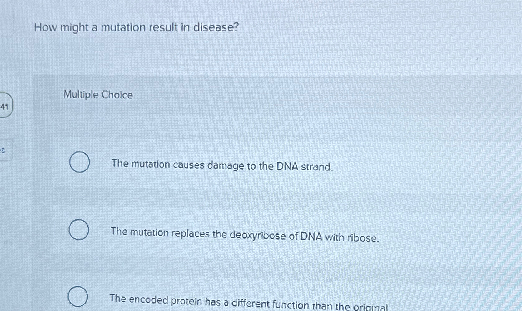 Solved How might a mutation result in disease?Multiple | Chegg.com