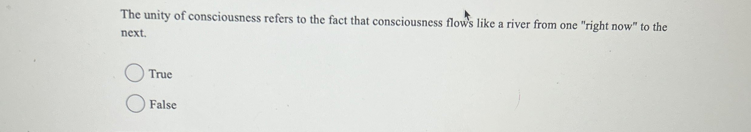 Solved The unity of consciousness refers to the fact that | Chegg.com