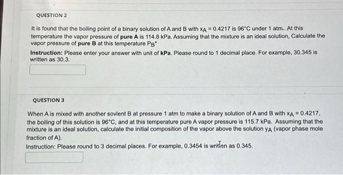 Solved It is found that the boiling point of a binary | Chegg.com