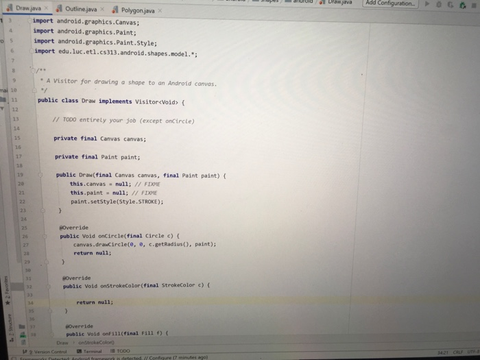 o Draw.java Add Configuration Draw java Outlinejava | Chegg.com