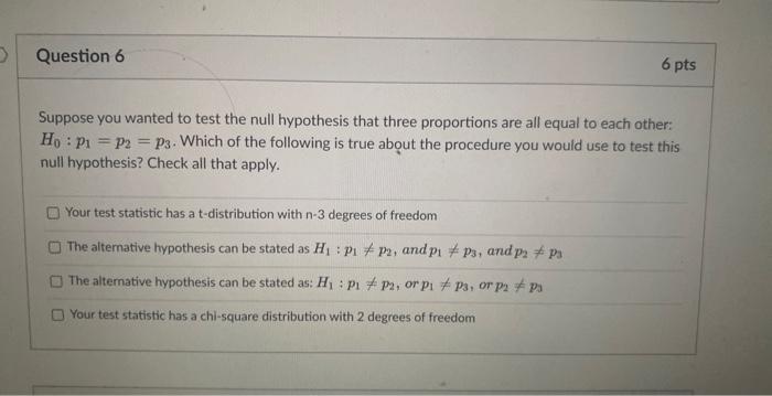 Solved Suppose you wanted to test the null hypothesis that | Chegg.com
