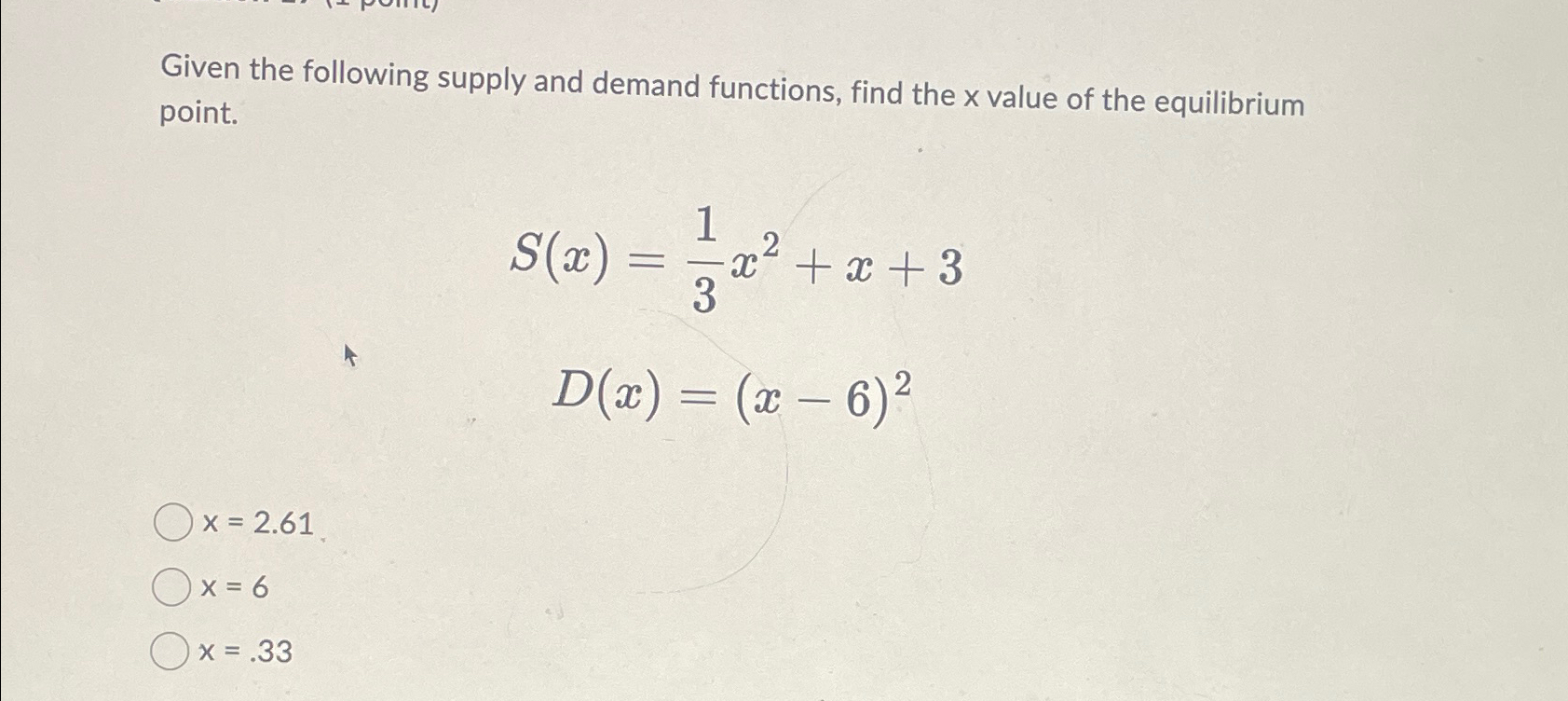 Given the following supply and demand functions, find | Chegg.com