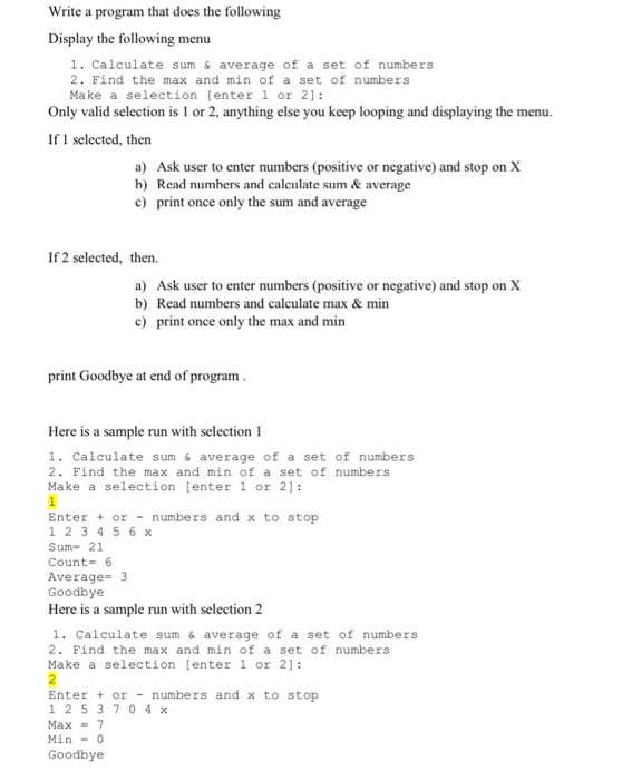 Solved Write a program that does the following Display the | Chegg.com