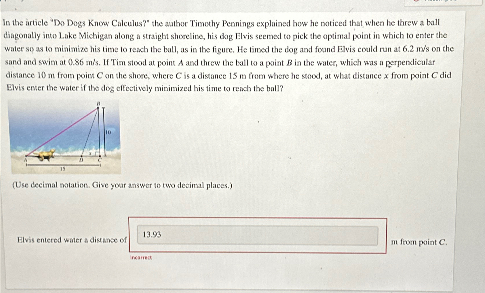 Solved In the àrticle "Do Dogs Know Calculus?" the author | Chegg.com