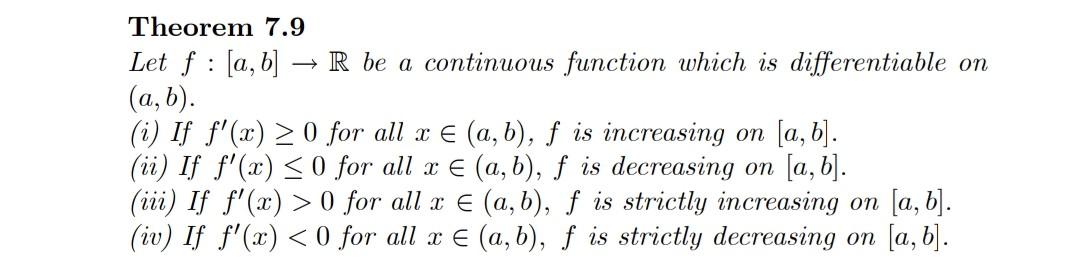 Solved Гheorem 7.9 Let f:[a,b]→R be a continuous function | Chegg.com