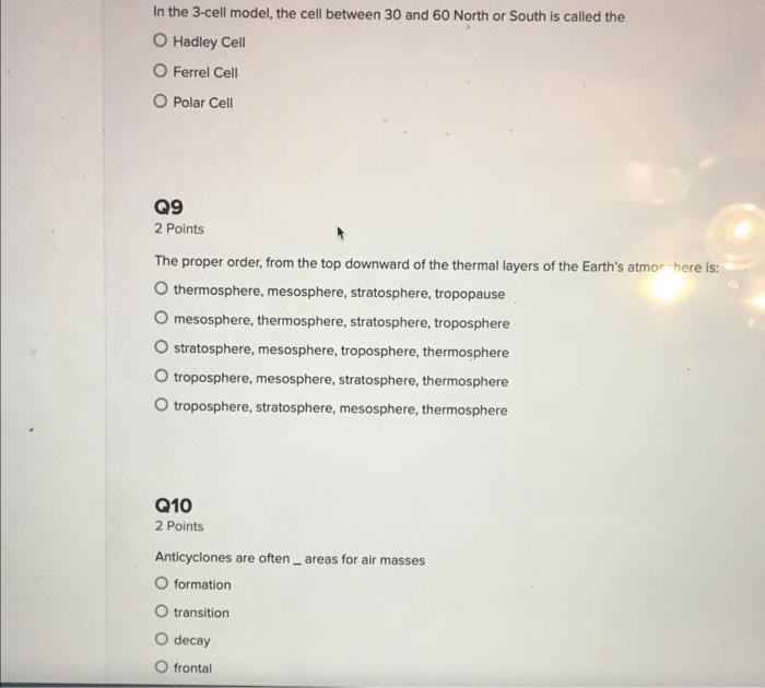 Solved In the 3-cell model, the cell between 30 and 60 North | Chegg.com