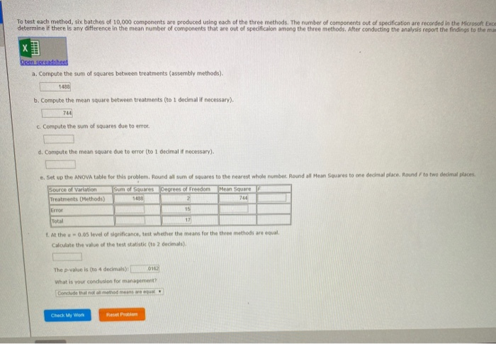 Solved 30 ANOVA Completely Randomized Design Method A Method | Chegg.com