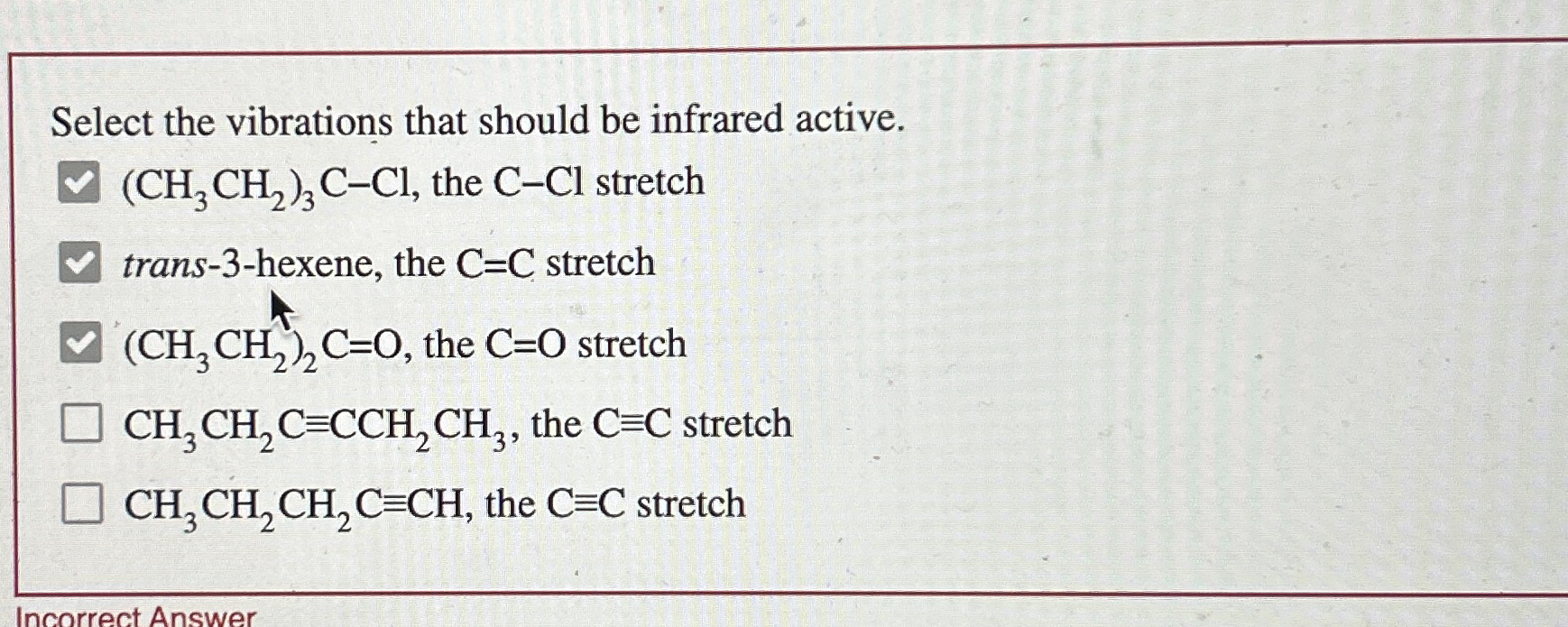 High Quality SOLUTION Select the vibrations that should be infrared ...