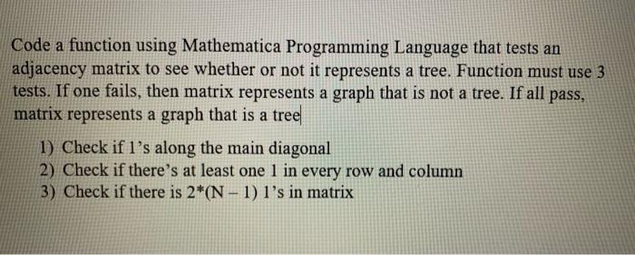 Solved Code A Function Using Mathematica Programming
