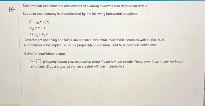 Solved This problem examines the implications of allowing | Chegg.com