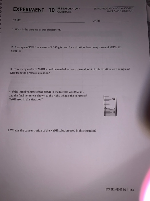 Solved UU ANITOUESTIONS EXPERIMENT 10 PRE-LABORATORY | Chegg.com