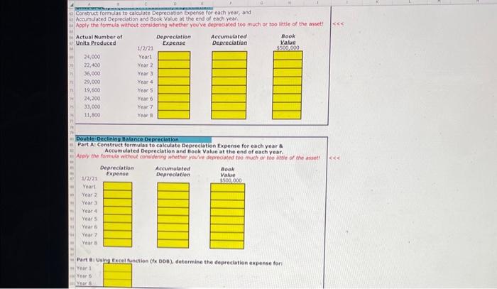 Solved Part 1: Straight-Line depreciation PayA-use Excel | Chegg.com
