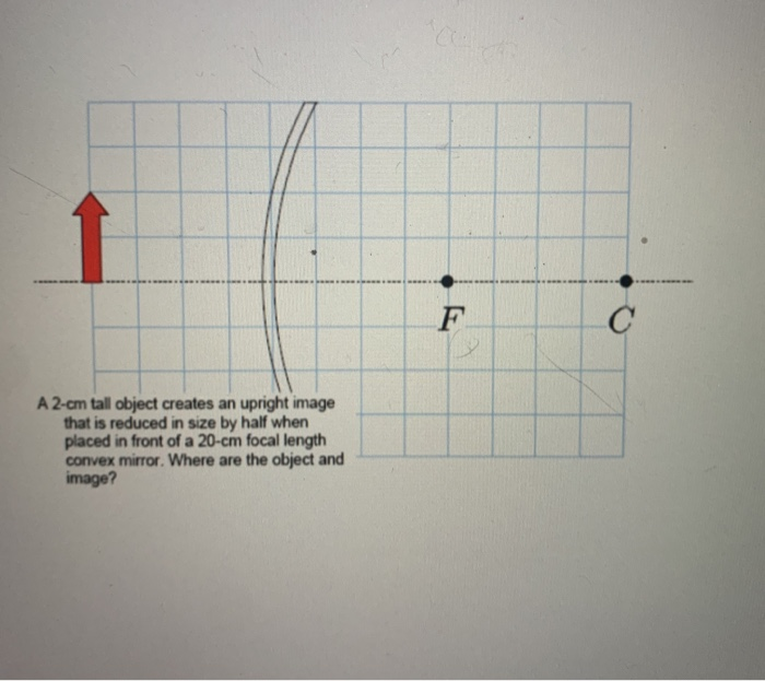 Solved С F A 2-cm tall object is placed 30cm in front of a | Chegg.com
