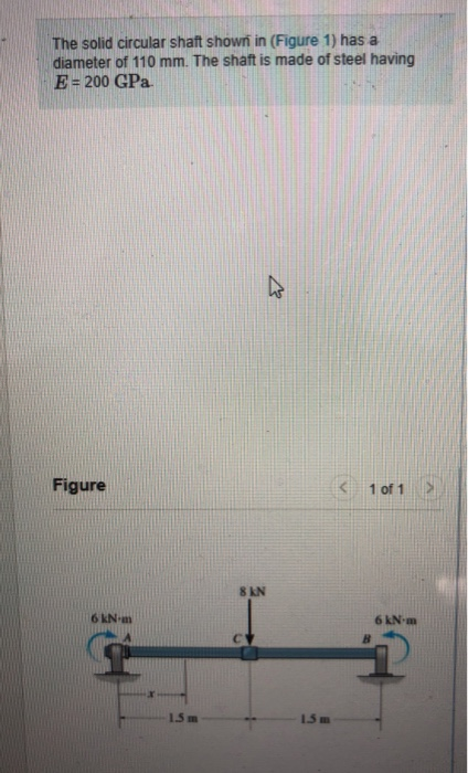 Solved The solid circular shaft shown in (Figure 1) has a | Chegg.com