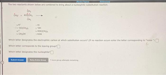 Solved Review Topics References The two reactants shown | Chegg.com