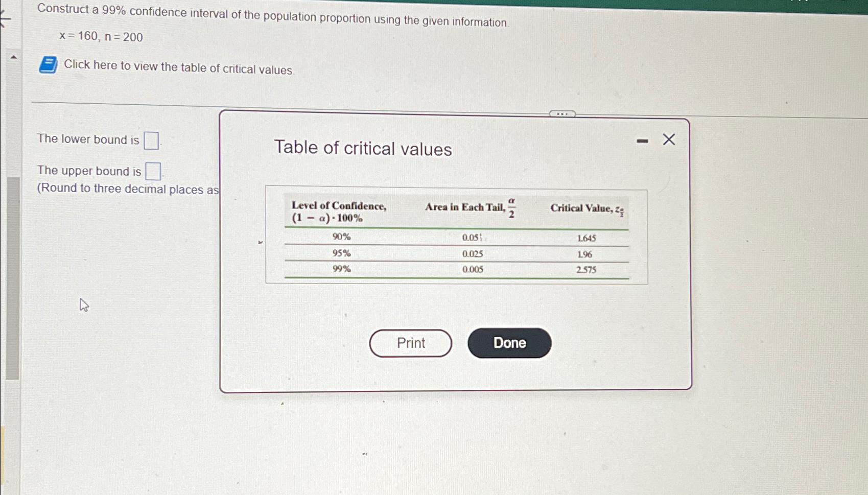 Solved Construct a 99% ﻿confidence interval of the | Chegg.com