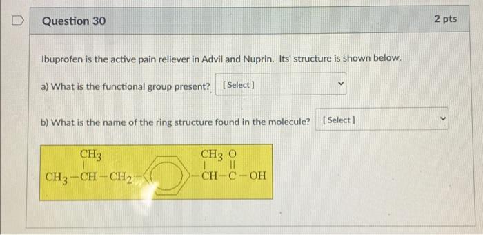 Solved Ibuprofen is the active pain reliever in Advil and | Chegg.com