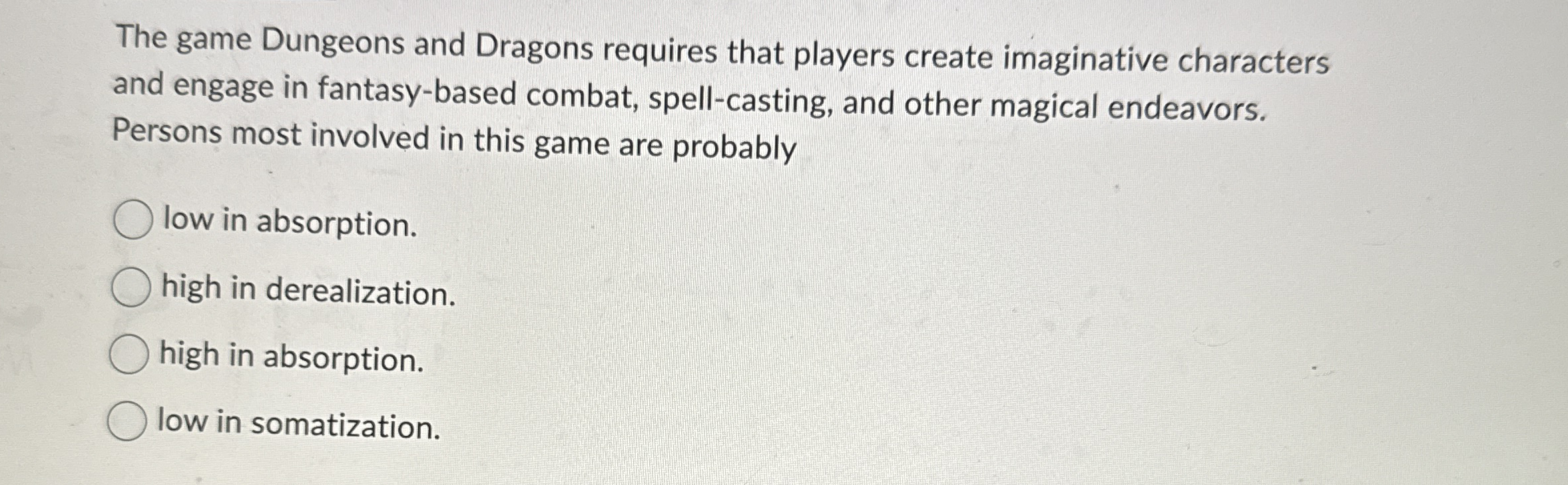Solved The game Dungeons and Dragons requires that players | Chegg.com