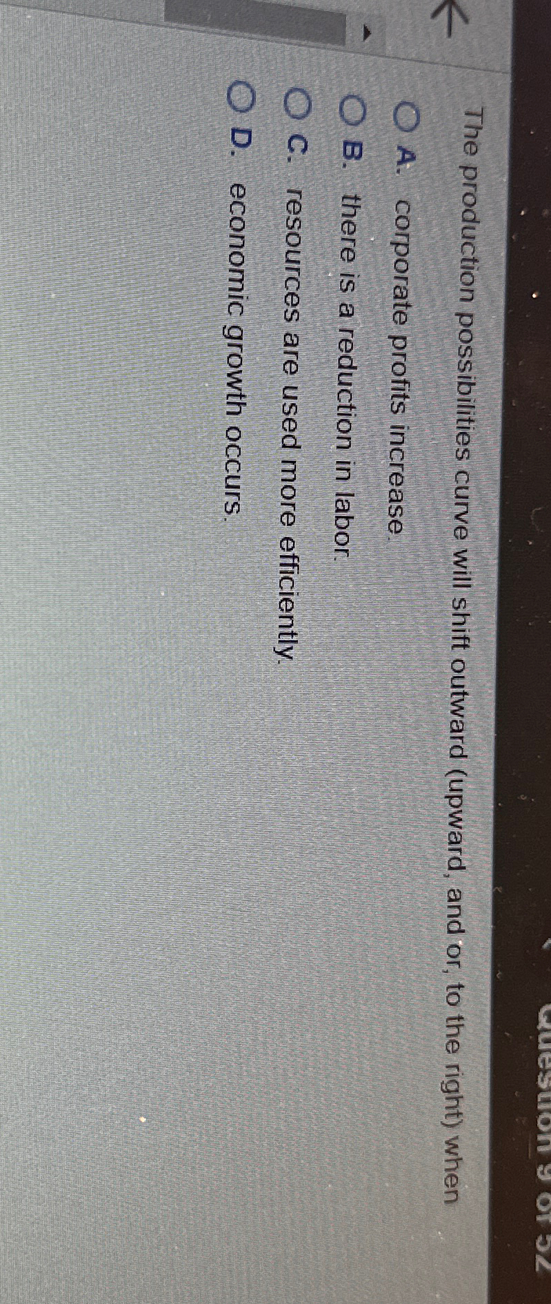Solved The production possibilities curve will shift outward | Chegg.com