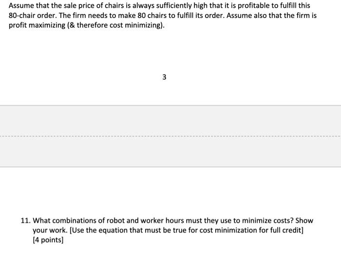 Solved Suppose that there is a firm that produces chairs and | Chegg.com