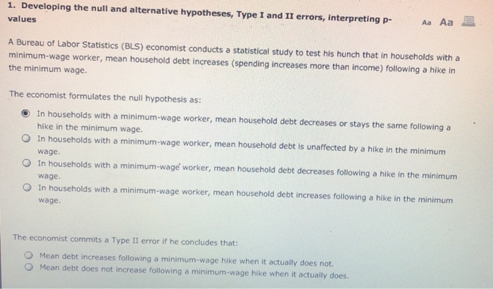 Solved 1. Developing the null and alternative hypotheses, | Chegg.com