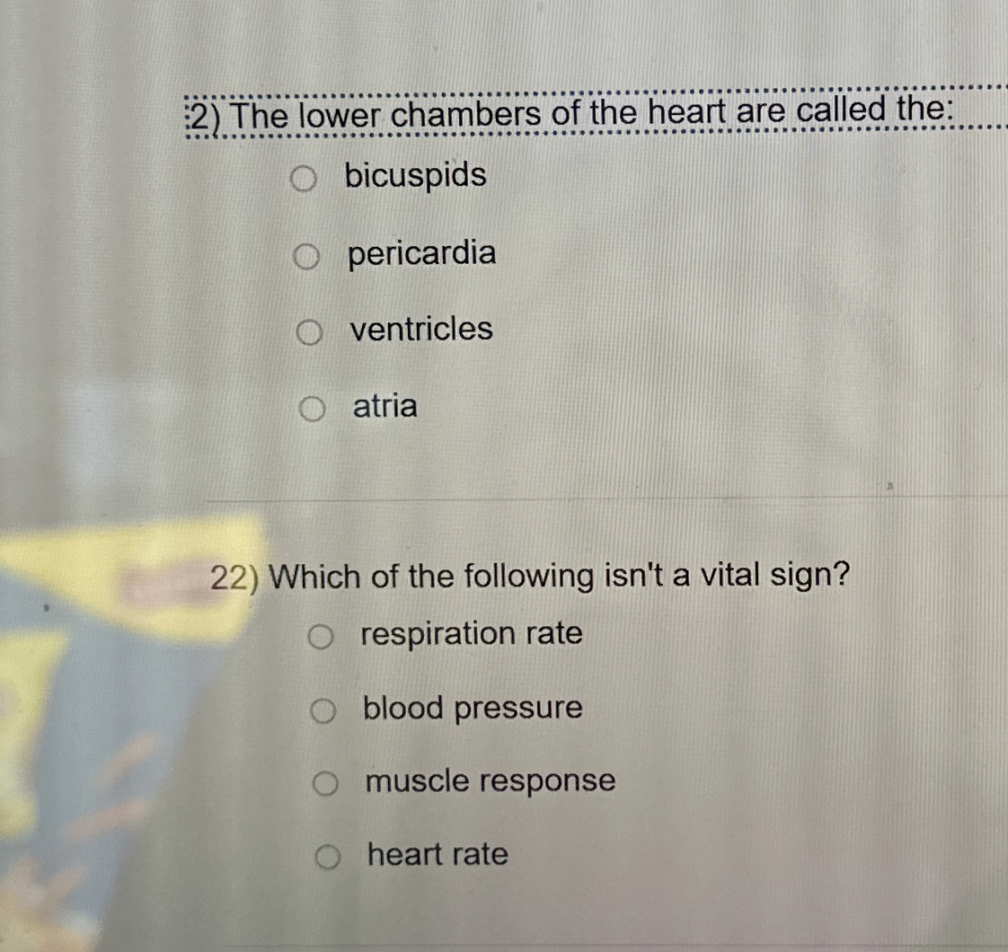 Solved The lower chambers of the heart are called | Chegg.com