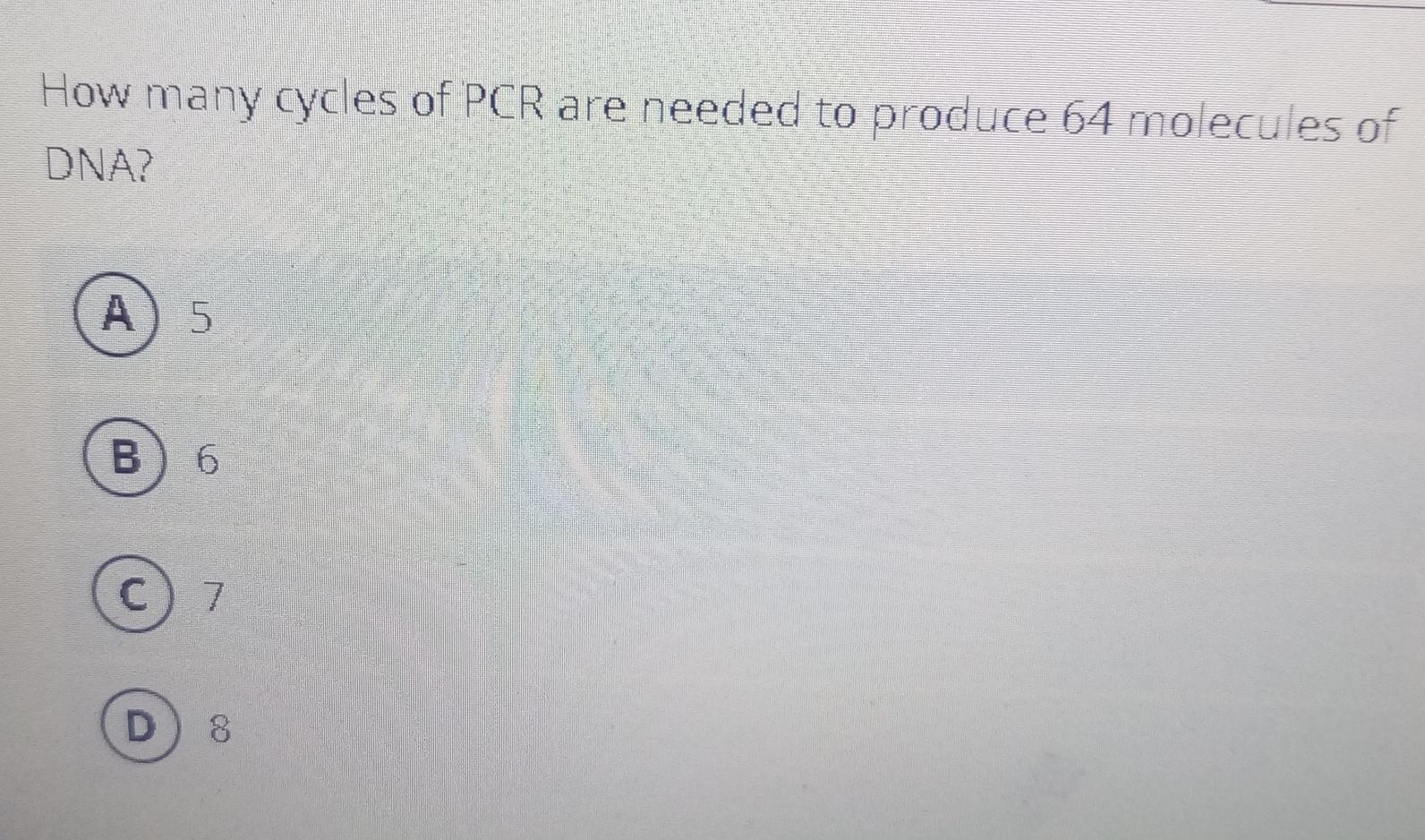 Solved How many cycles of PCR are needed to produce 64 | Chegg.com