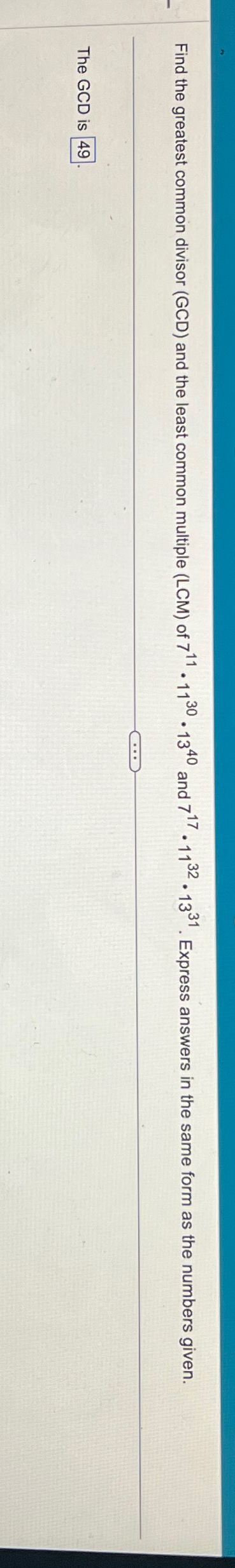 Find The Greatest Common Divisor Gcd ﻿and The Least