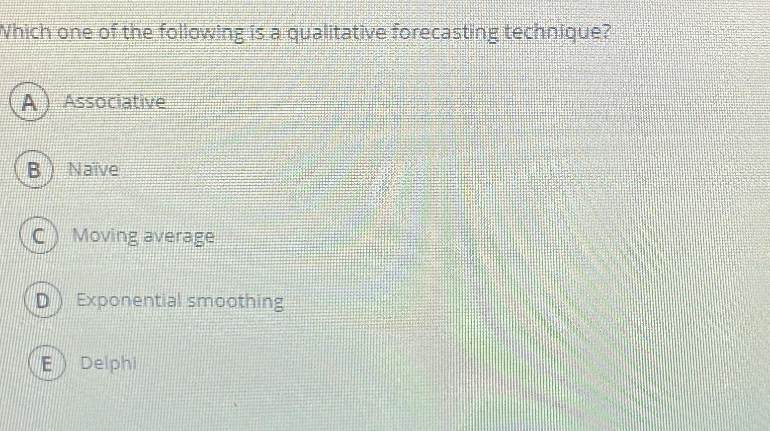 Solved Which one of the following is a qualitative | Chegg.com