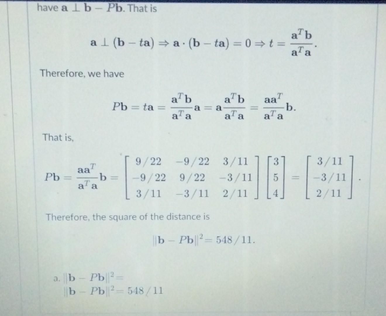 Solved Let P:R3→R3 be the (orthogonal) projection onto the | Chegg.com