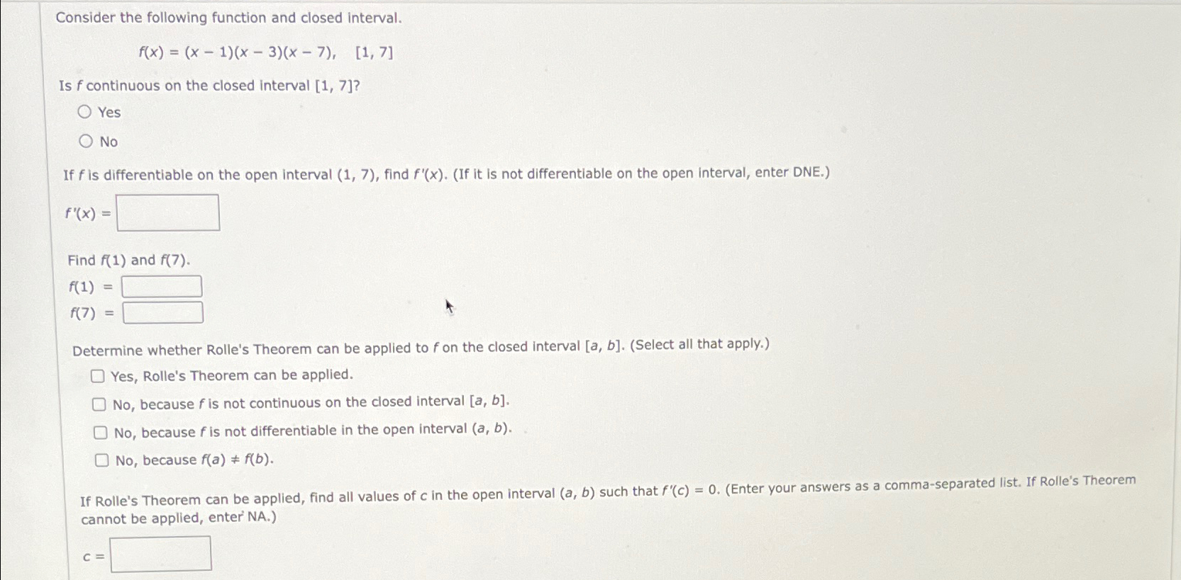 Solved Consider the following function and closed | Chegg.com