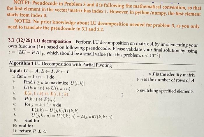 Solved NOTE1: Pseudocode in Problem 3 and 4 is following the | Chegg.com