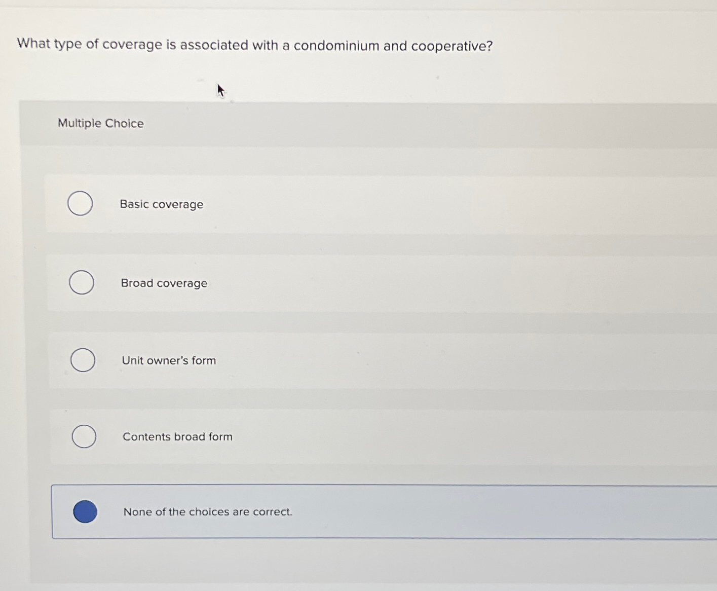 Solved What type of coverage is associated with a | Chegg.com