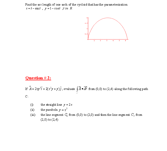Find the arc length of one arch of the cycloid that | Chegg.com