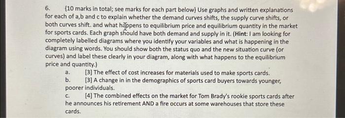 Solved 6. {10 marks in total; see marks for each part | Chegg.com