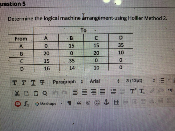 Solved Determine the logical machine arrangement using | Chegg.com