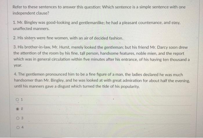 Solved Refer to these sentences to answer this question: | Chegg.com