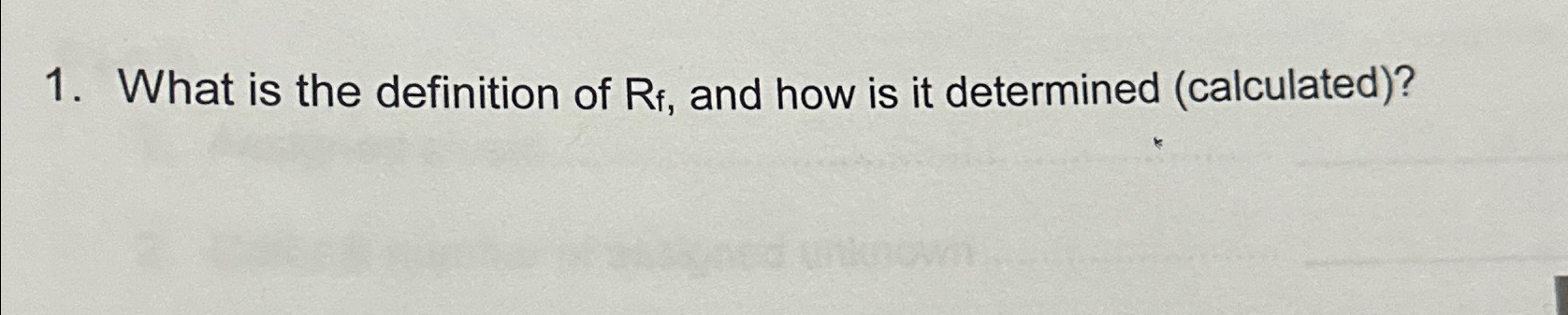 Solved What is the definition of Rff, ﻿and how is it | Chegg.com