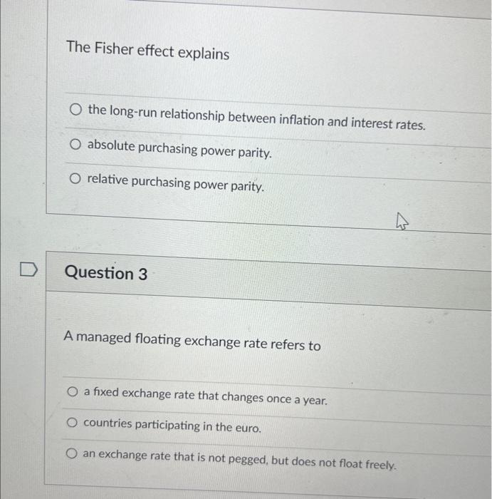 Solved The Fisher effect explains the long-run relationship | Chegg.com