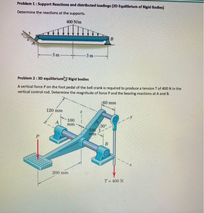 Solved Problem 1: Support Reactions and distributed loadings | Chegg.com