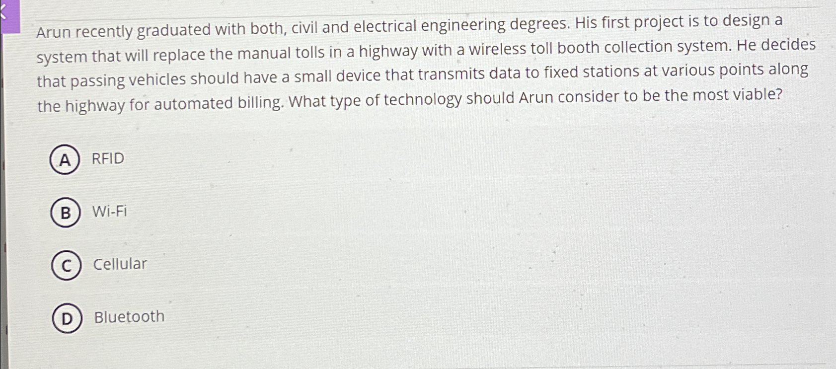 Solved Arun recently graduated with both, civil and | Chegg.com
