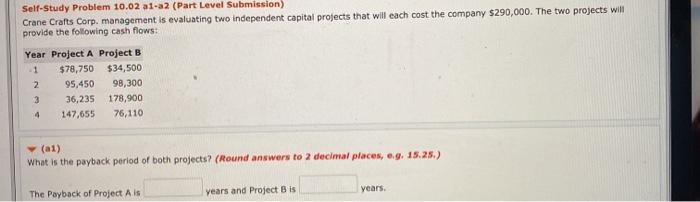 Solved Self-Study Problem 10.02 a1-a2 (Part Level | Chegg.com